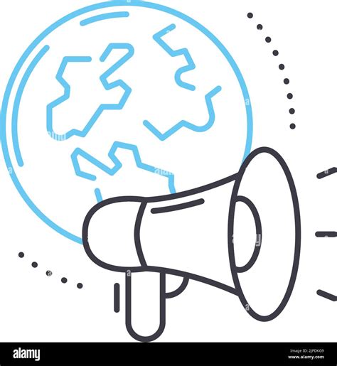 Loudspeaker Line Icon Outline Symbol Vector Illustration Concept