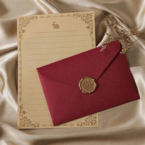 Gift Bag Envelope Burgundy Red Handwritten Love Letter For Babefriend Girlfriend Confession