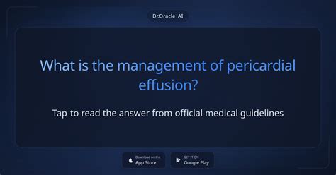 What Is The Management Of Pericardial Effusion