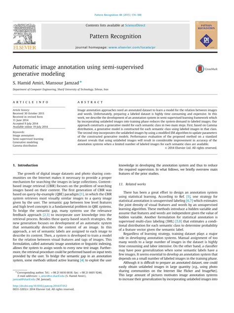 Pdf Automatic Image Annotation Using Semi Supervised Generative Modeling Dokumentips