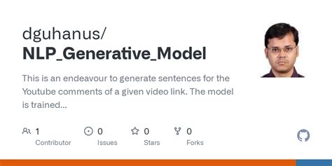 Github Dguhanusnlpgenerativemodel This Is An Endeavour To Generate Sentences For The