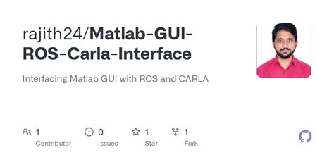GitHub Rajith24 Matlab GUI ROS Carla Interface Interfacing Matlab