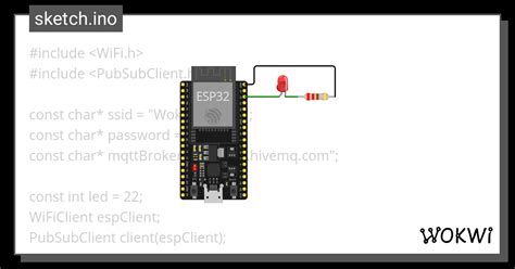 Esp Mqtt Led Wokwi Esp32 Stm32 Arduino Simulator
