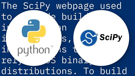 Does Python Scipy Need Blas Youtube