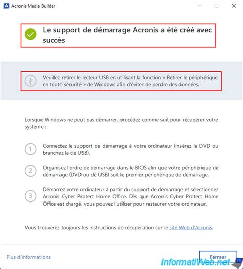 Créer Facilement Une Clé Usb Bootable Du Support De Secours Dacronis