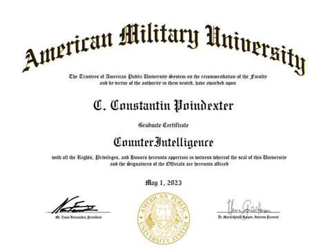 Graduate Certificate In Counterintelligence C Constantin Poindexter Pdf