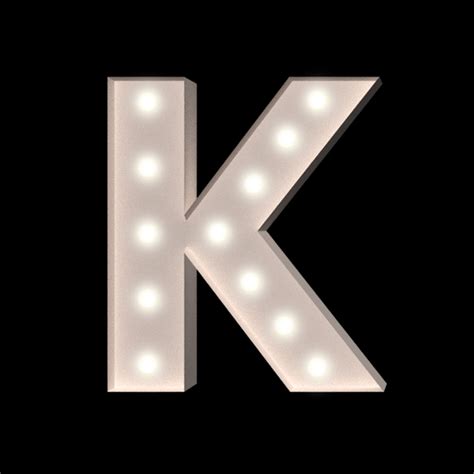 K Letter Tall Marquee Rgb Lights