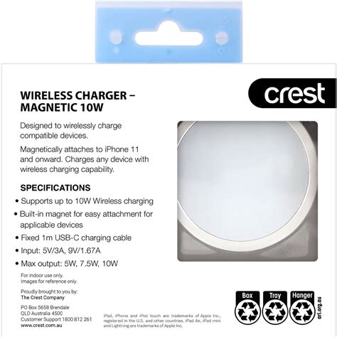 Crest Magnetic Wireless Charger Each Woolworths