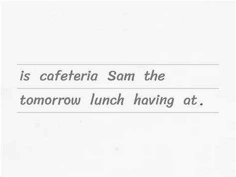 Present Continuous For Future Unjumble