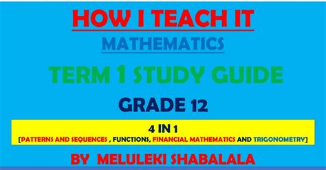 Grade 12 Mathematics Term 1 Guide Classroom101