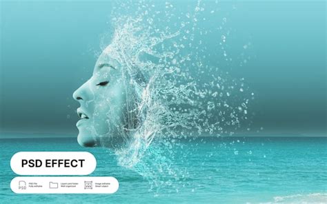 Premium Psd Water Photo Effect Design
