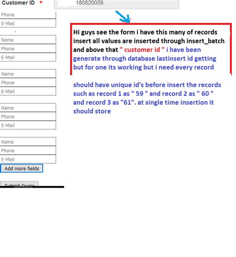 Php Multiple Records Submission At One Time Execution It Should