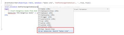 Intellisense On Eventsubscriber Procedure · Issue 86 · Waldo1001 Crs Al Language Extension · Github