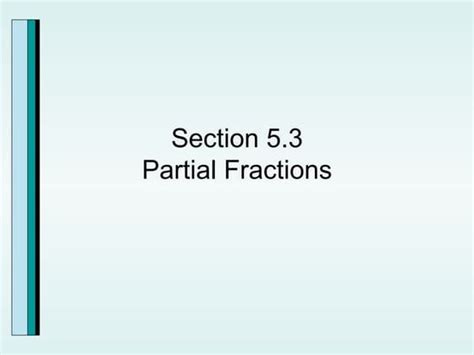 Introduction To Partial Fractions Pptx