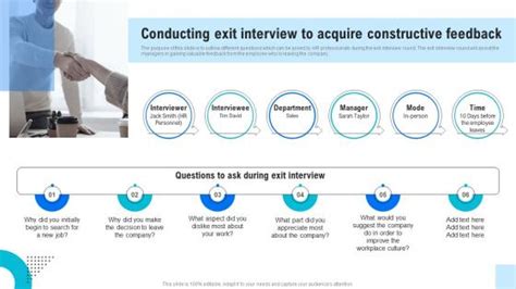 Conducting Exit Interview Process PowerPoint Presentation And Slides SlideTeam