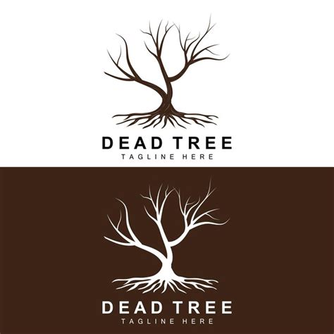 Premium Vector Tree Logo Design Dead Tree Illustration Wild Tree