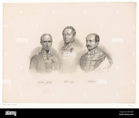 Portraits Of Alfred Von Windisch Graetz Joseph Wenzel Radetzky And Josef Jellačić De Buzim