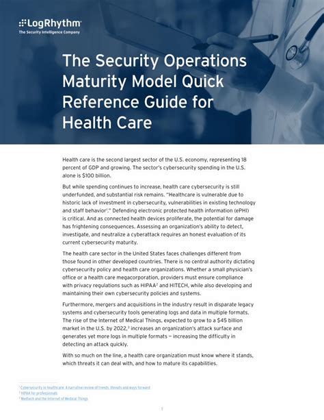 Pdf The Security Operations Maturity Model Quick Reference · The Security Operations