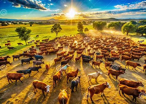 Stunning Aerial View Of A Rustic Ranch Landscape A Detailed Cowhide Texture Background Perfect