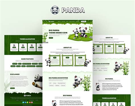 Panda Coin Html And Tailwind Css Website Template 1 Images Behance