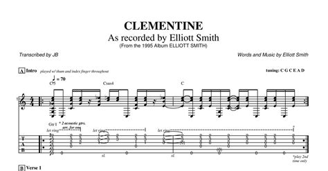 Clementine Elliott Smith Tab At Randall Starkes Blog