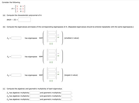 Solved For Linear Algebra Consider The Chegg Com