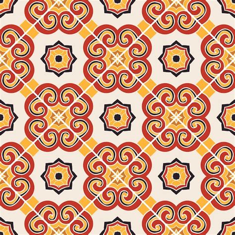Premium Vector Seamless Pattern Tile Design Vector Illustration