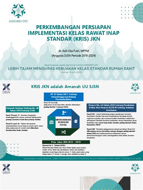 Perkembangan Persiapan Implementasi Kelas Rawat Inap Standar Kris Jkn Djsn Pdf