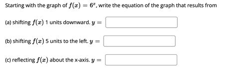 Solved Starting With The Graph Of F X X Write The Chegg Com