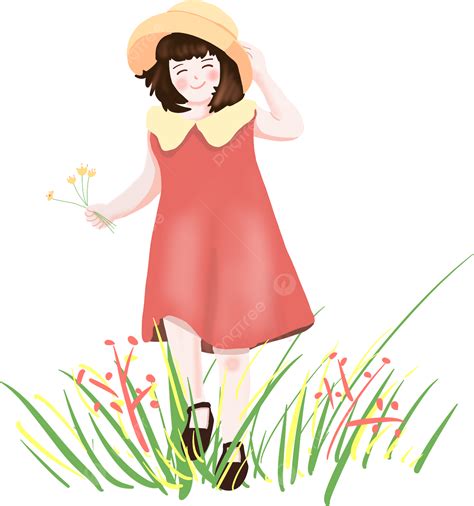 만화 빨간 치마 소녀 일러스트 그림 만화 빨간 치마 Png 일러스트 및 Psd 이미지 무료 다운로드 Pngtree