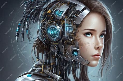 Premium Photo Internet Technology Girl Generate A Realistic Image That Represents Artificial