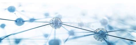Abstract Molecular Network With Blue Spheres And Connections In A