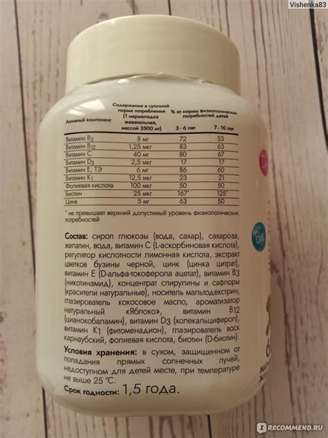 Витамины Unipharm VITRUM KIDS GUMMIES (Мармеладки со вкусом яблока ...