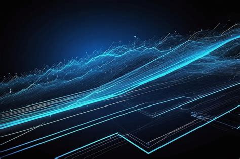 premium photo abstract blue data lines stock illustration