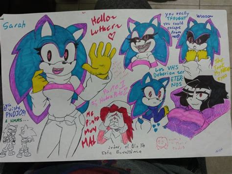 Sarah Funny Horror Anime Character Design Sonic Funny