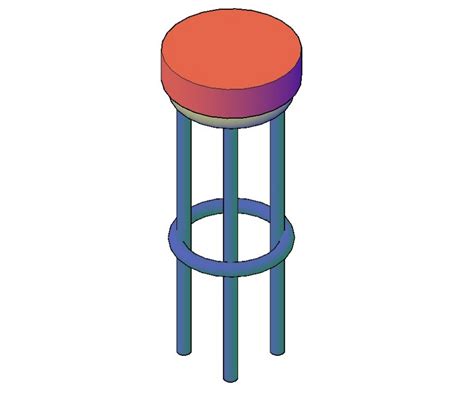 Bar Stool Detail Cad Furniture Block Layout File In Autocad Format