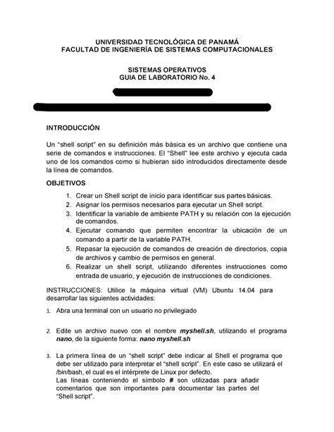 Lab4 Shell Script Warning Tt Undefined Function 32 Universidad TecnolÓgica De PanamÁ