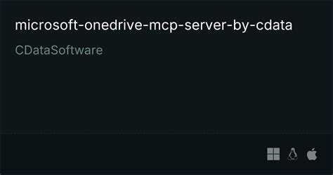 Cdata의 Microsoft Onedrive Mcp 서버 Glama