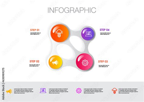 Infographic Template 4 Step Analysis For Marketing Can Apply Diagram