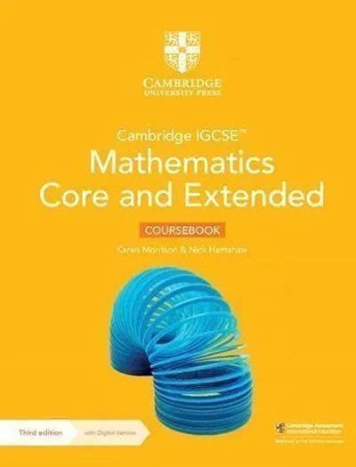 Cambridge Igcse Mathematics Core And Extended Coursebook 3rd Edition Mybooks Pk