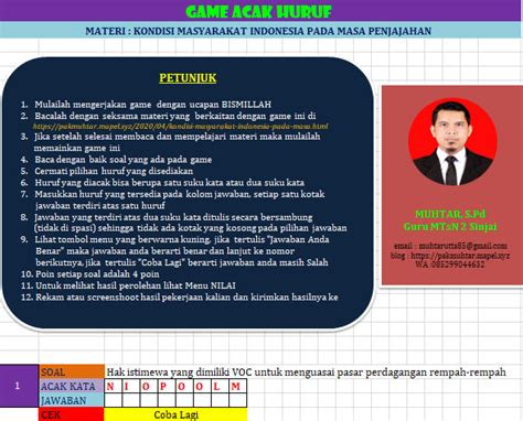 Game Acak Kata Ips Kelas 8 Semester 2 Materi Kondisi Masyarakat