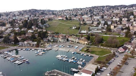 Premium Photo Birds Eye View Of Boats Moored At The Port Of Pully