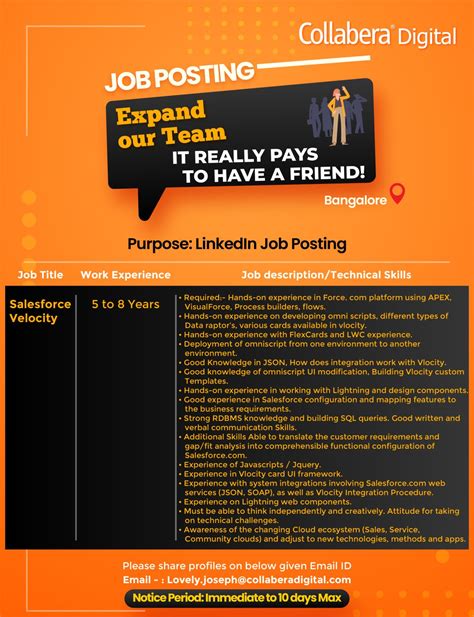 Collaberadigital Hiring Salesforcejobs Salesforcedeveloper Velocity… Lovely Joseph