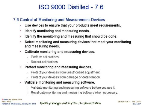 Iso 9001 Distilled 7 6 Control Of Monitoring And Measuring Devices