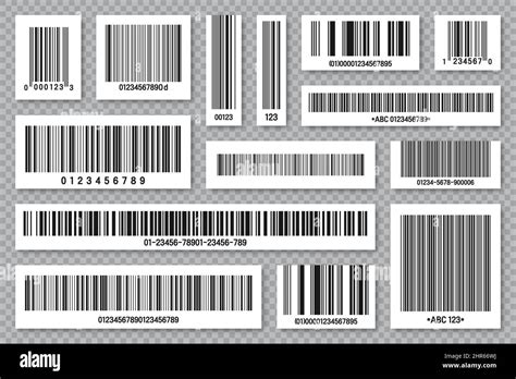 Set Of Product Barcodes Identification Tracking Code Serial Number