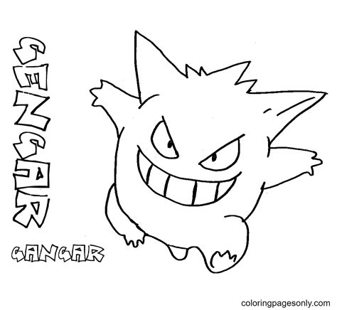 10 Gengar Pokemon Coloring Pages For Creative Fun Koloringpages