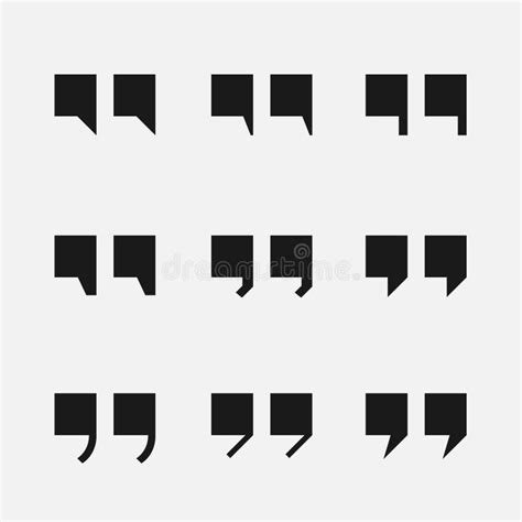 Collection Of Double Inverted Comma Background For Web Comment Or Talk Stock Vector