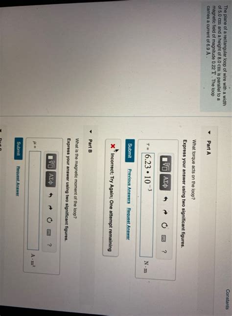Solved Constants The Plane Of A Rectangular Loop Of Wire