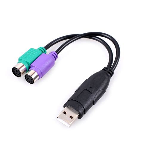 Ucec Ps 2 To Usb Adapter Converter For Ps2 Keyboard Mouse Usb To Dual Ps 2 Cables