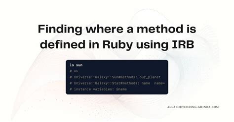 How To Find Method Definition In Ruby With Irb Rruby